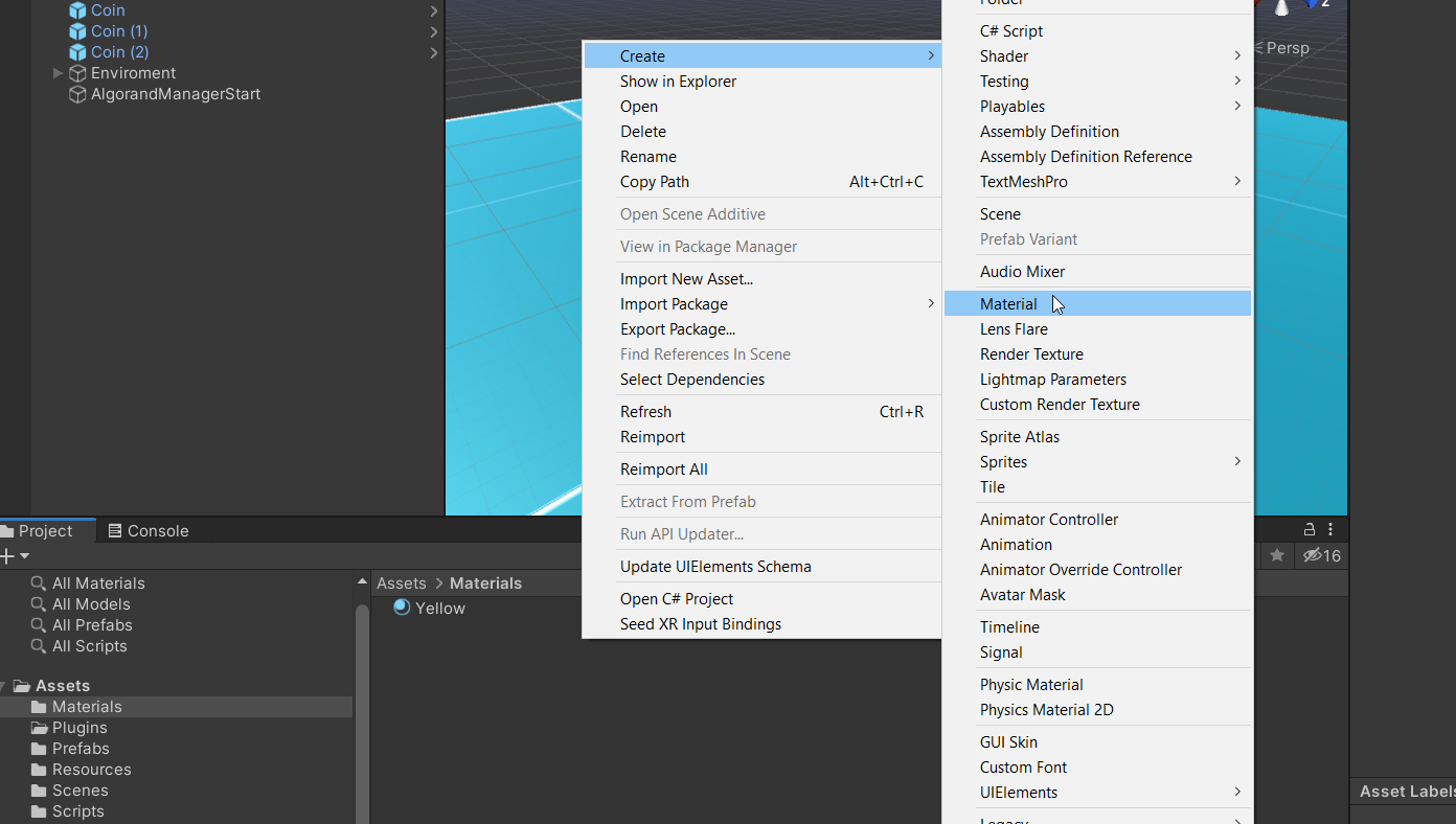 Simple example using Algorand with Unity 3D Engine | Algorand Developer Portal